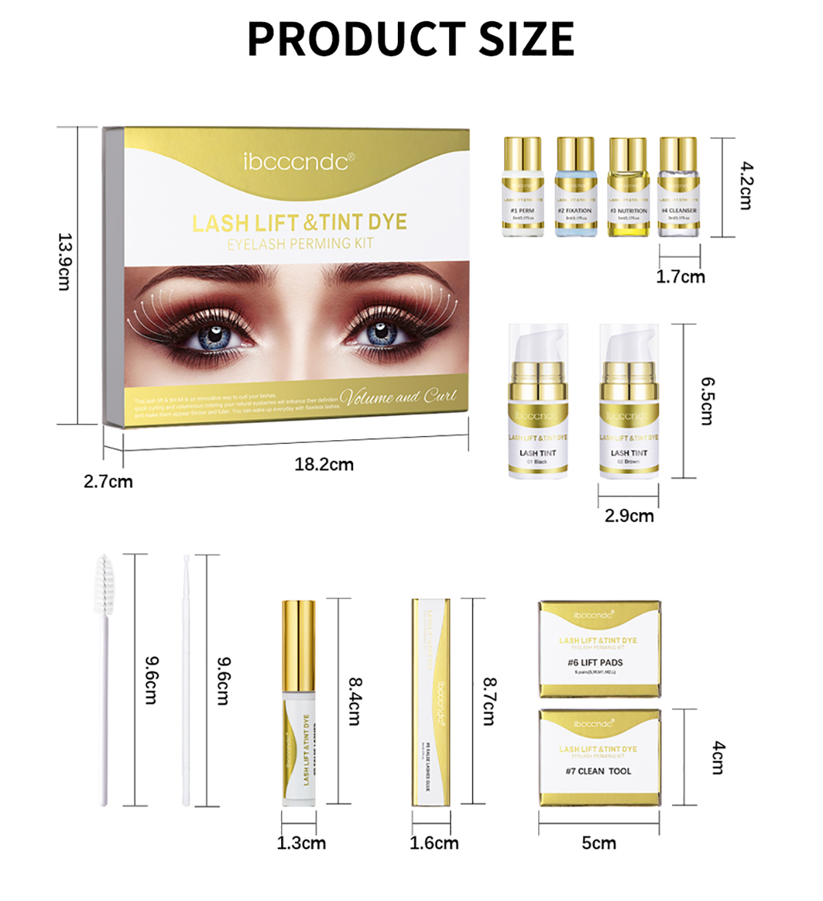 ibcccndc 2 Colors/set Lash Lift Kit And Eyelash Eyebrow Dye Tint ...