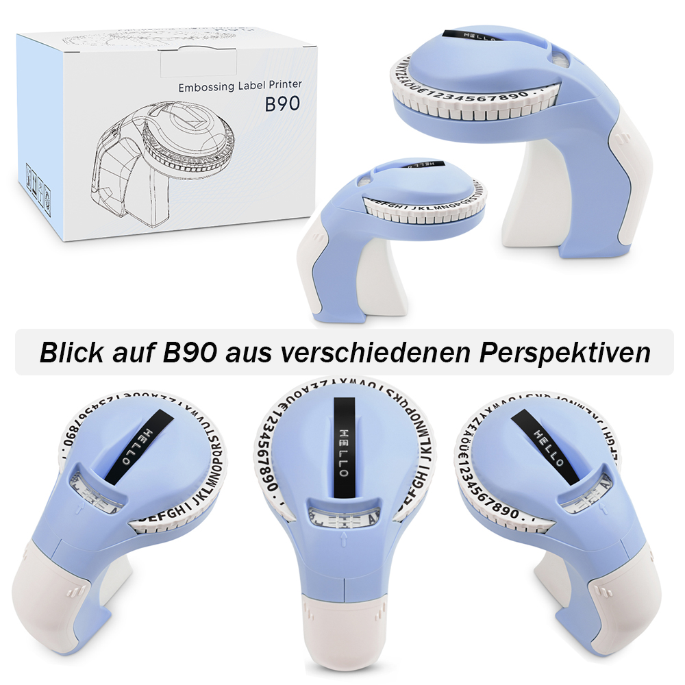 DYMO Embossing Label Maker B90 Handheld 3D Wheel Writer Printing ...
