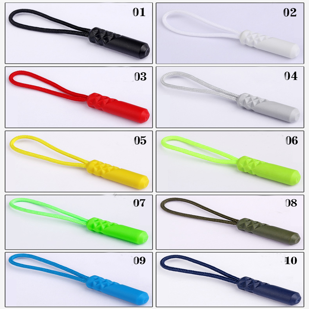10PCS Zipper Pull Zipper String Hot Cord Rope Pullers Bag Lock Puller ...