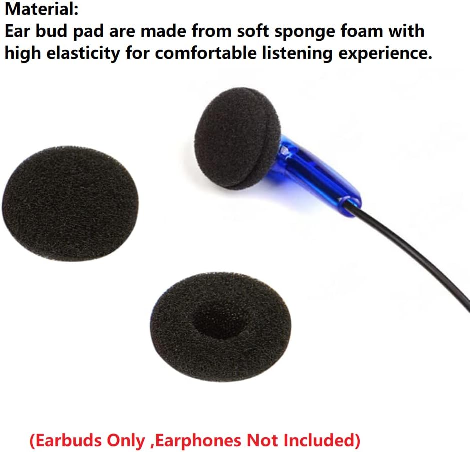 12 Pcs Foam Earbud Earpad Ear Bud Pad Replacement Sponge Covers for 13 ...