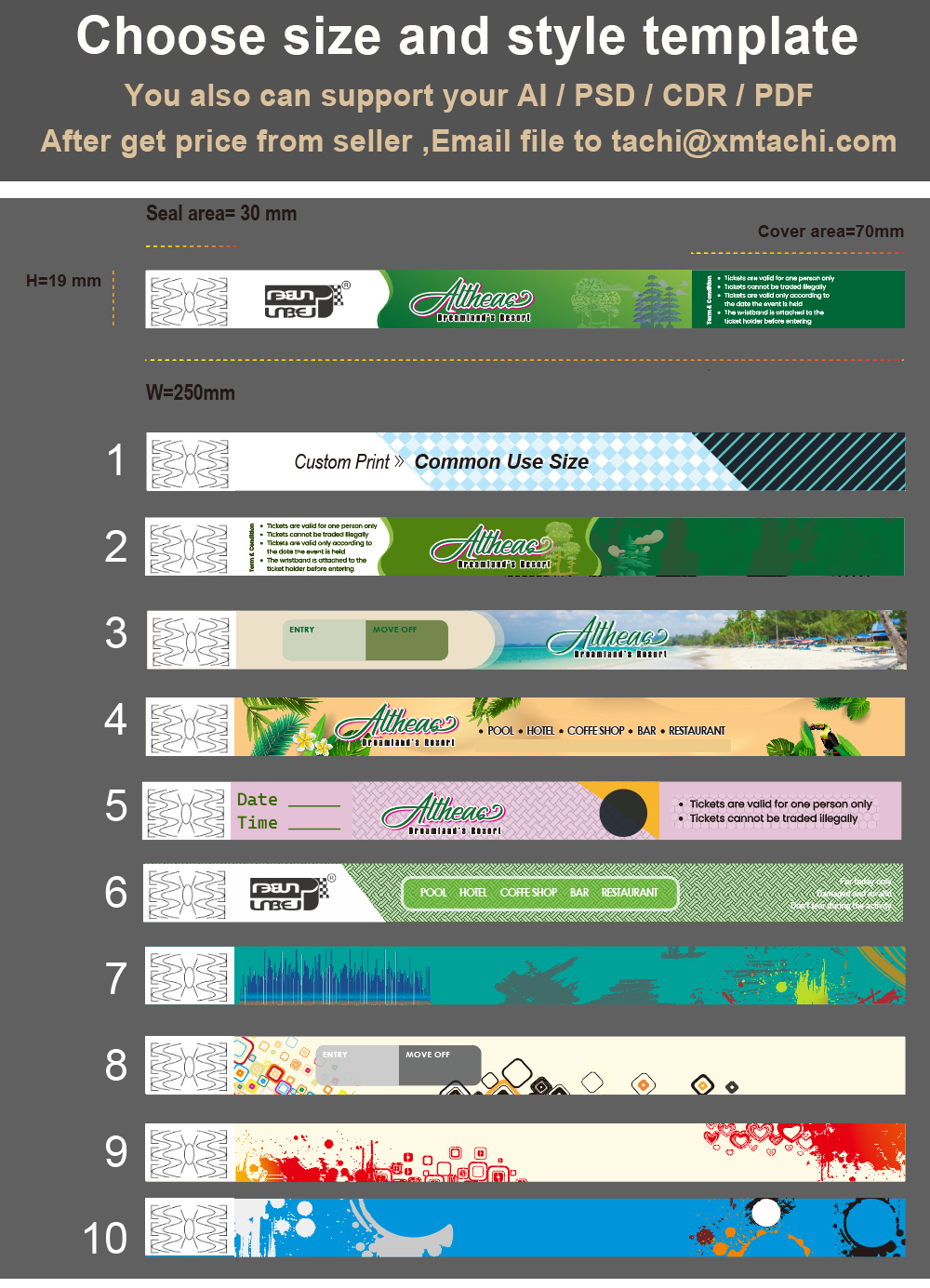 diy tyvek paper event wristband sticker custom disposable waterproof ...