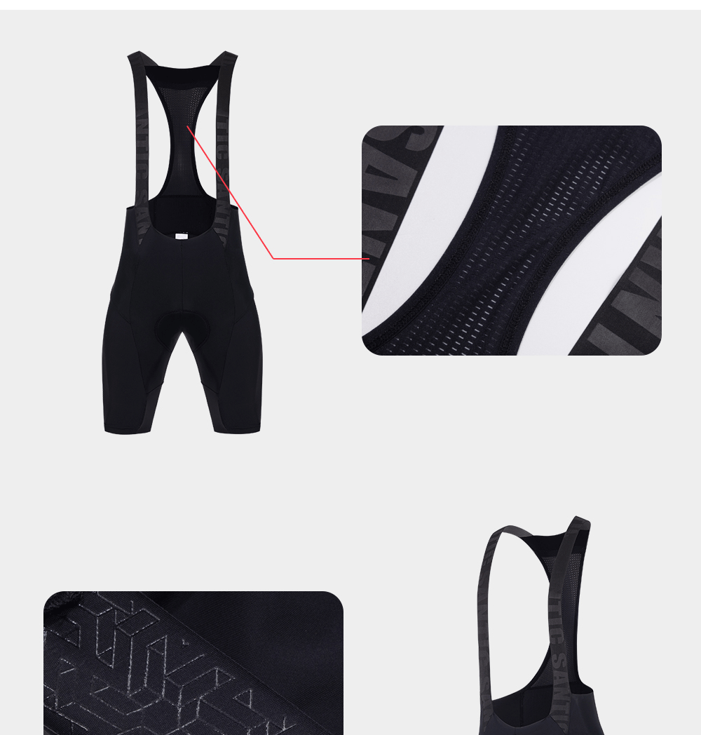 Santic Professional Cycling Bib Shorts Men Anti-Slip Italy Imported ...