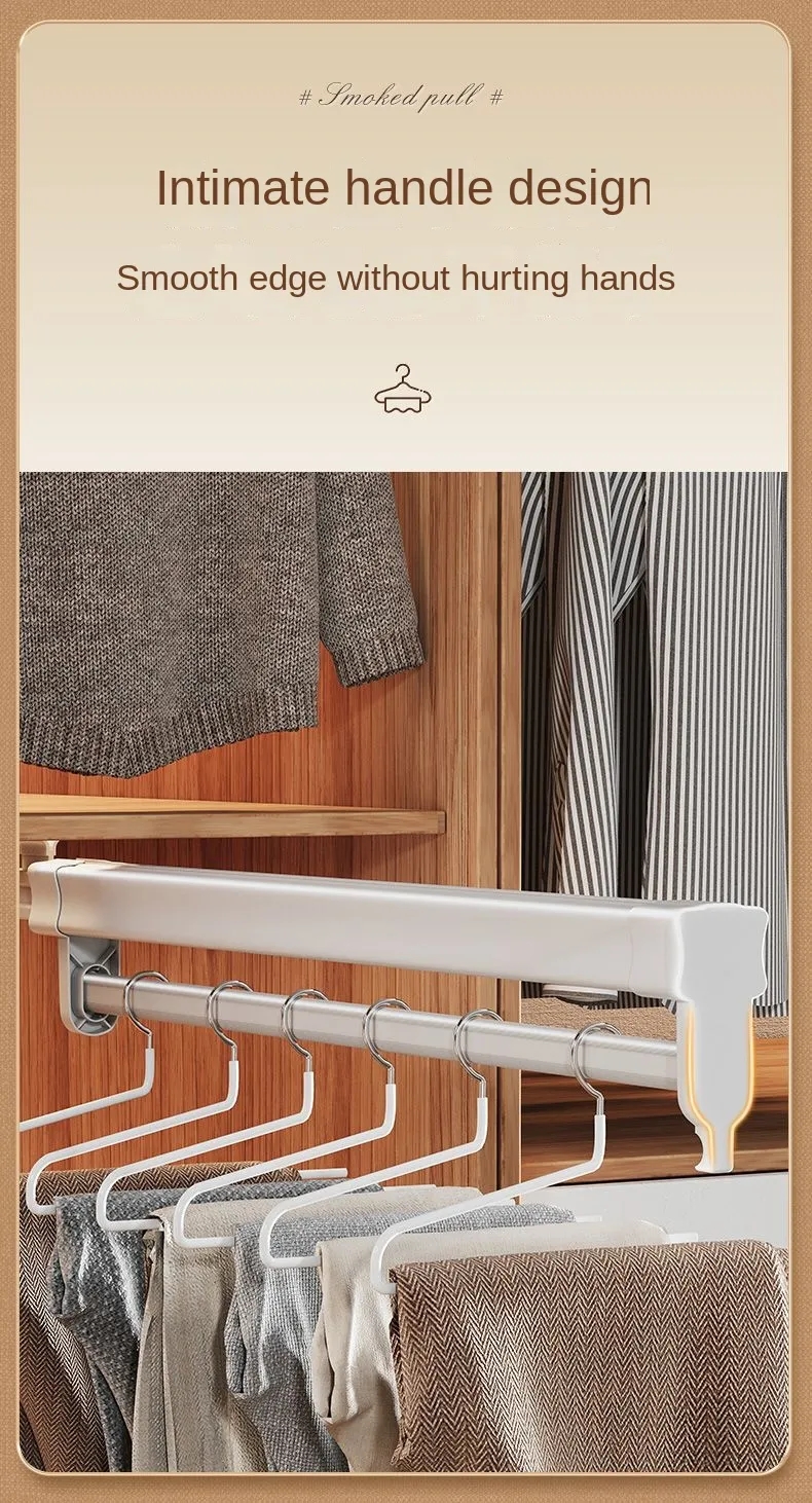 Household High-End Wardrobe Built-In Top-Mounted Pants Storage Rack ...