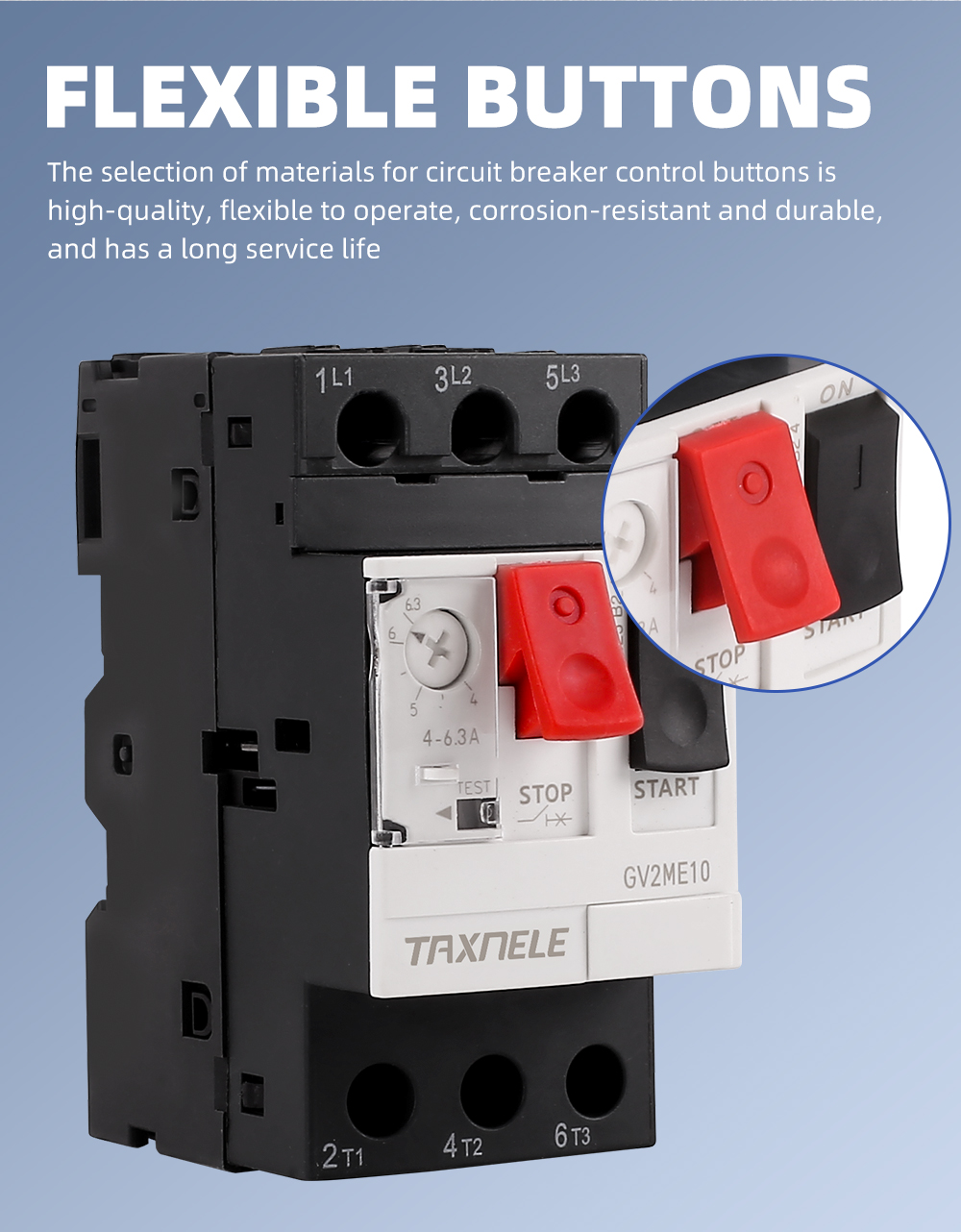 GV2ME GV2 Motor Starter Protector Motor Circuit Breaker Overload Short Circuit Protection 3P ...