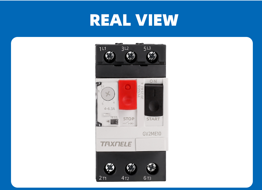 GV2ME GV2 Motor Starter Protector Motor Circuit Breaker Overload Short Circuit Protection 3P ...