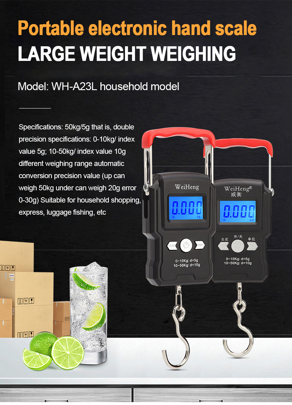 50kg/5g Mini Electronic Weighing Scale with Backlight LCD Accurate ...