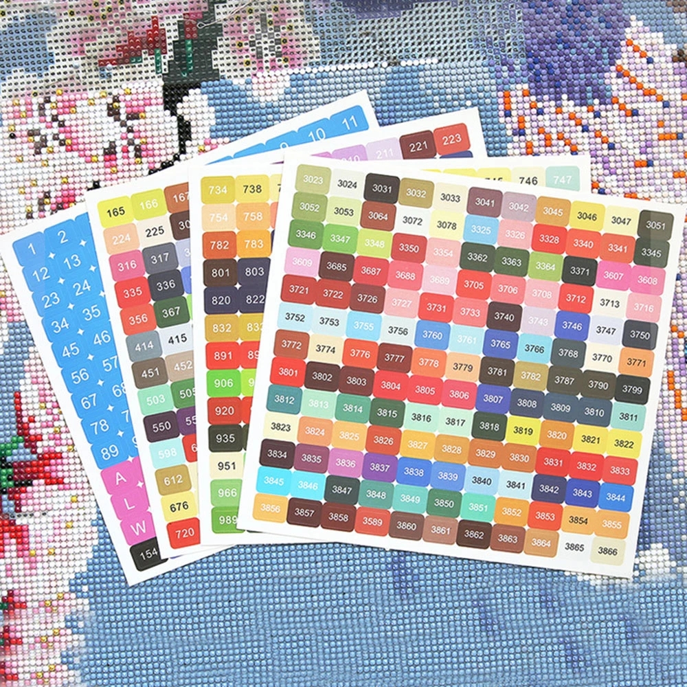 Color 447 DMC Sticker Labels Small Paper Adhesive Label Stickers Square ...