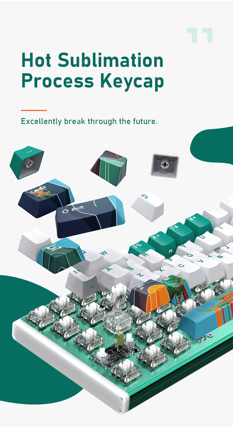 AULA K67 Hotswap Mechanical Gaming Keyboard 67Keys Bluetooth /wired /2 ...