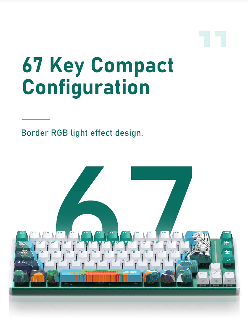 AULA K67 Hotswap Mechanical Gaming Keyboard 67Keys Bluetooth /wired /2 ...