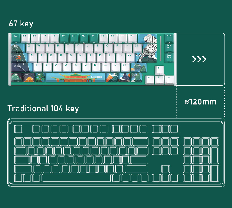 AULA K67 Hotswap Mechanical Gaming Keyboard 67Keys Bluetooth /wired /2 ...