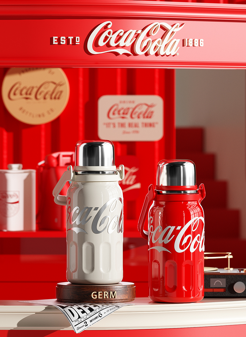 Germ Thermos Cup Coca-Cola Genuine Co-Branded 24H Long-Lasting Ice Preservation Insulation 316 ...