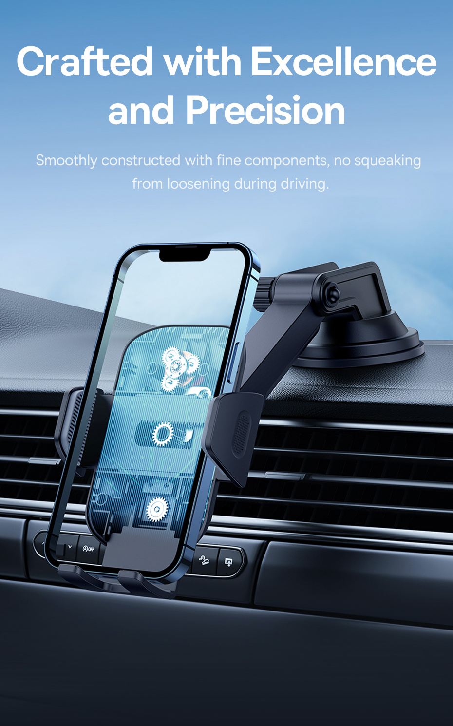 Baseus Car Phone Holder Sucker for Dashboard Windshield Mobile Car ...