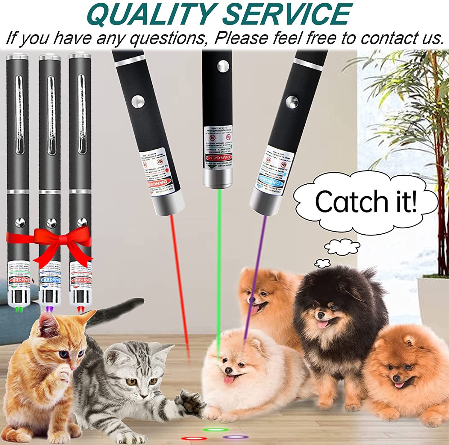 Powerful Red Purple Green Laser Pointer Pen Visible Beam Light 5mW ...