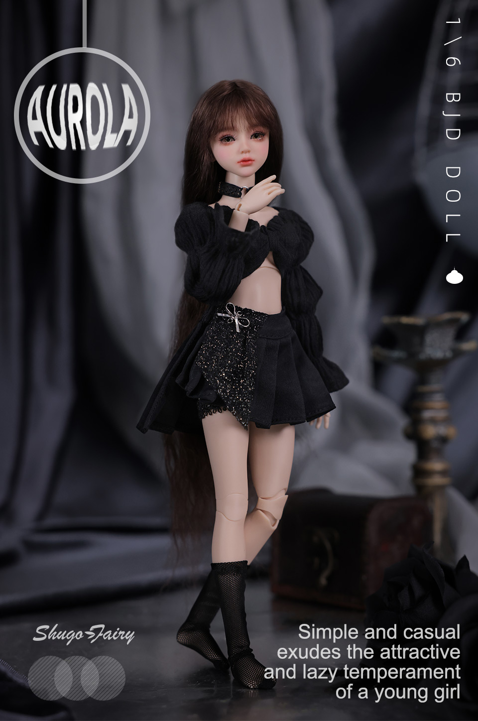 Shuga Fairy Aurola 1/6 BJD Doll Resin Toys for Kids Surprise Gift Korean Style Glitter Skirt For ...