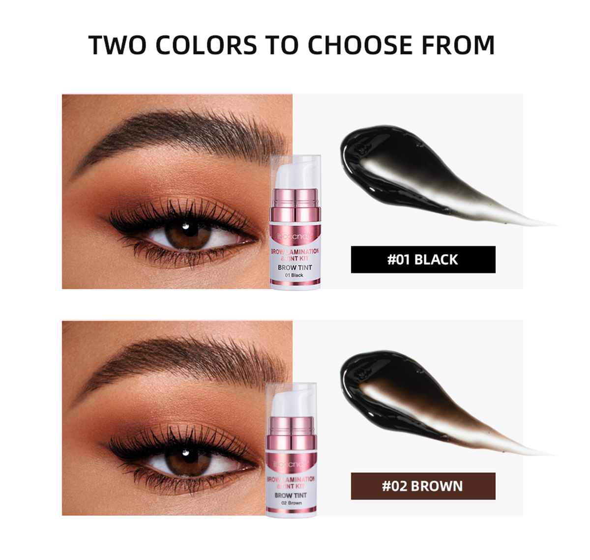 IBCCCNDC 2 Colors/set Brow Lamination Kit&Eyebrow Tint Dye Kit ,Eyebrow ...