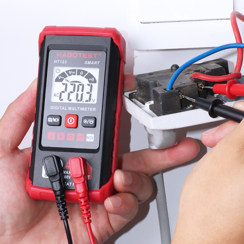 HABOTEST HT123 Smart Digital Multimeter 600V AC DC 2000 Counts Voltage ...