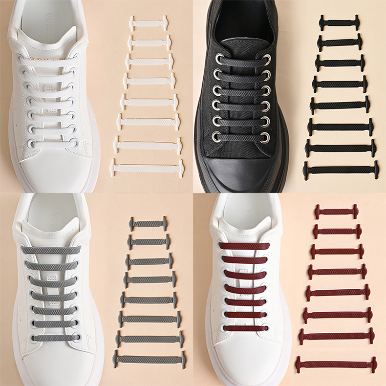 16pcs/lot Silicone No Tie Shoelaces Shoes Accessories Elastic Lace ...