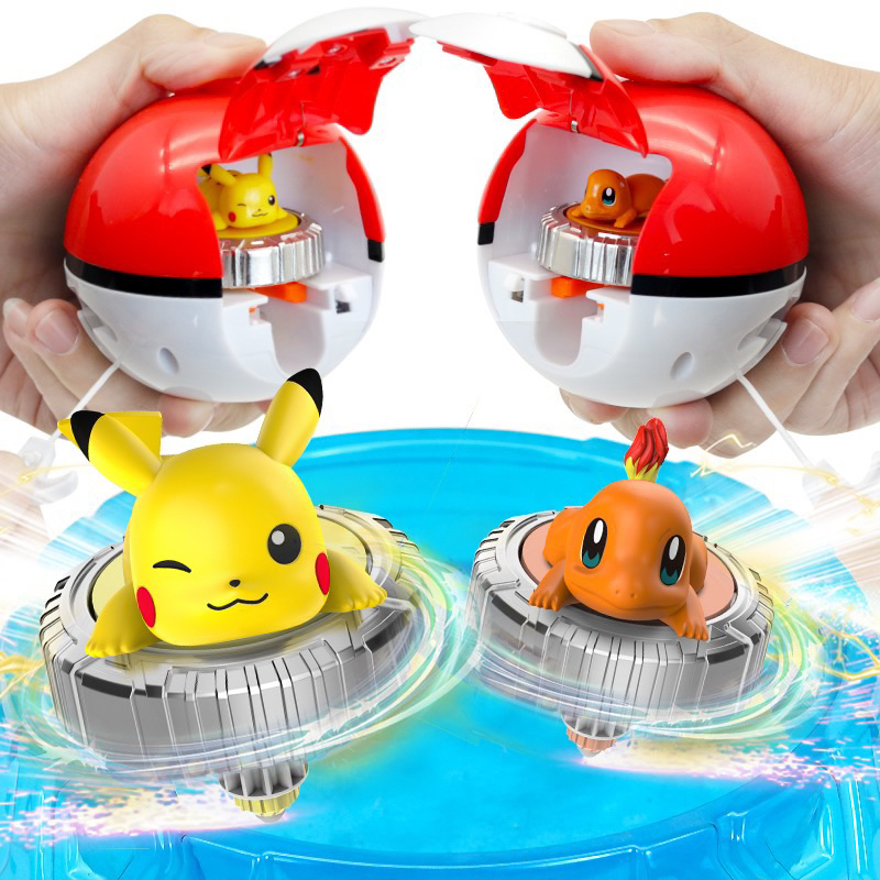 Beyblade Pokémon PokeBall Spinning Tops Toy Pikachu Pokemon Rotary Gyro ...