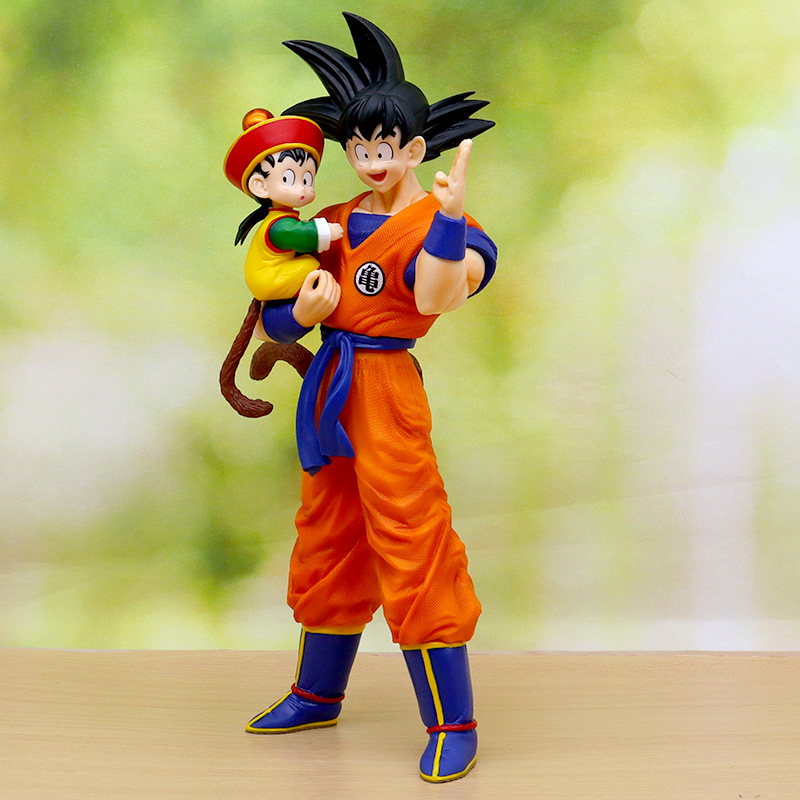 30cm Anime Dragon Ball Z Figure Son Goku Hug Son Gohan Kakarotto Father ...