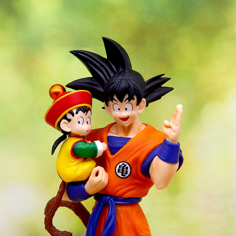 30cm Anime Dragon Ball Z Figure Son Goku Hug Son Gohan Kakarotto Father ...
