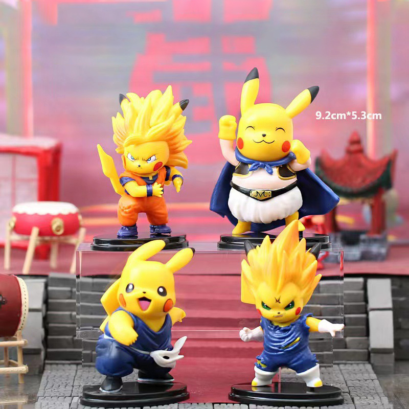 4Pcs/6Pcs/7Pcs/Set Pokemon Anime Figure Pikachu Lucario Charizard ...