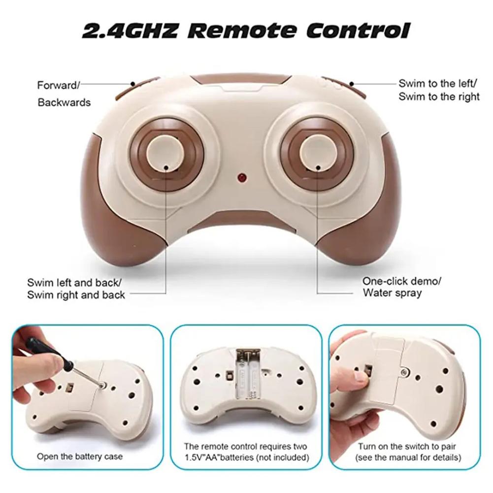 RC Spray Water Mosasaurus Shark Fish Simulation Toy Remote Control ...