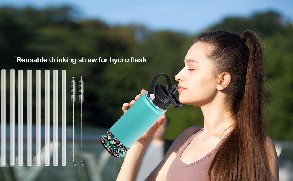 Reusable Drinking Straw Compatible with Hydro Flask 18-64oz Wide Mouth ...