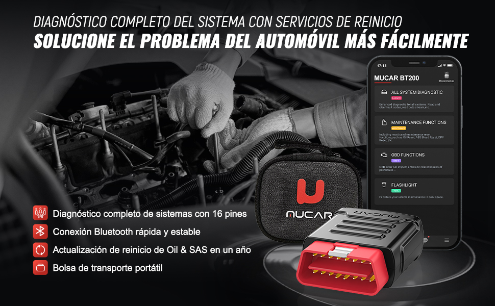 【Proton&Perodua&All OBD2 Cars】THINKCAR MUCAR BT200 Full System OBD ...