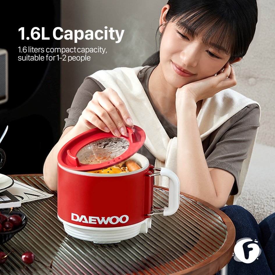 Daewoo 1.6L Electric Cooker Instant Noodle Cooker Multifunctional ...