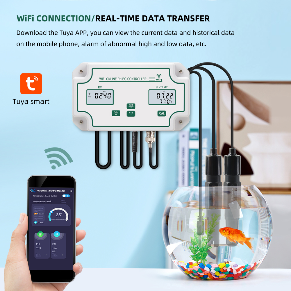YIERYI Water Quality Tester, Three-in-one pH/EC/Temperature Digital ...