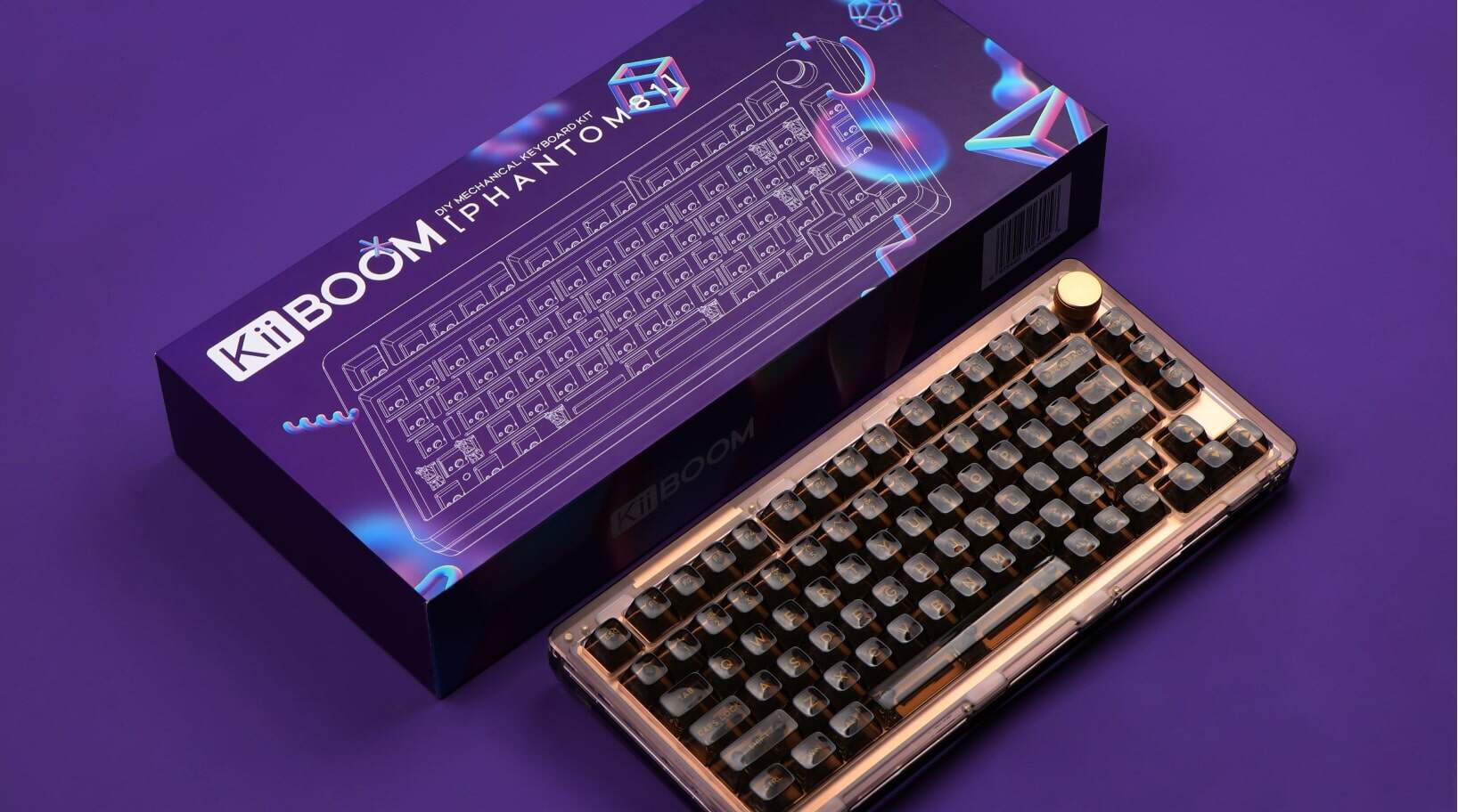 KiiBOOM Phantom 81 Crystal Gasket-Mounted USB-C Wired/Bluetooth5.0/2 ...