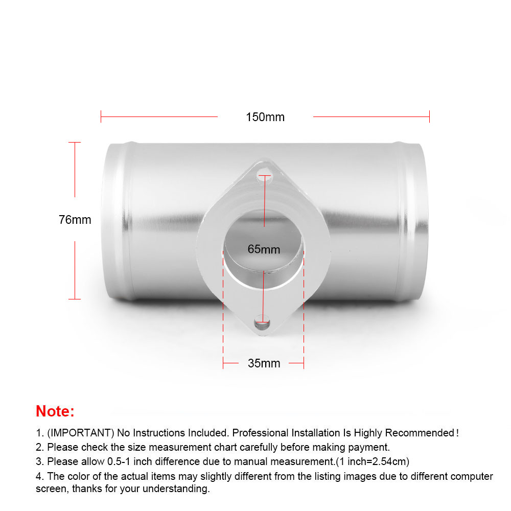 Type-RS Turbo Blow off Valve Adjustable 25psi BOV With 63mm 2.5" or 76mm 3" Flange Pipe For GD ...