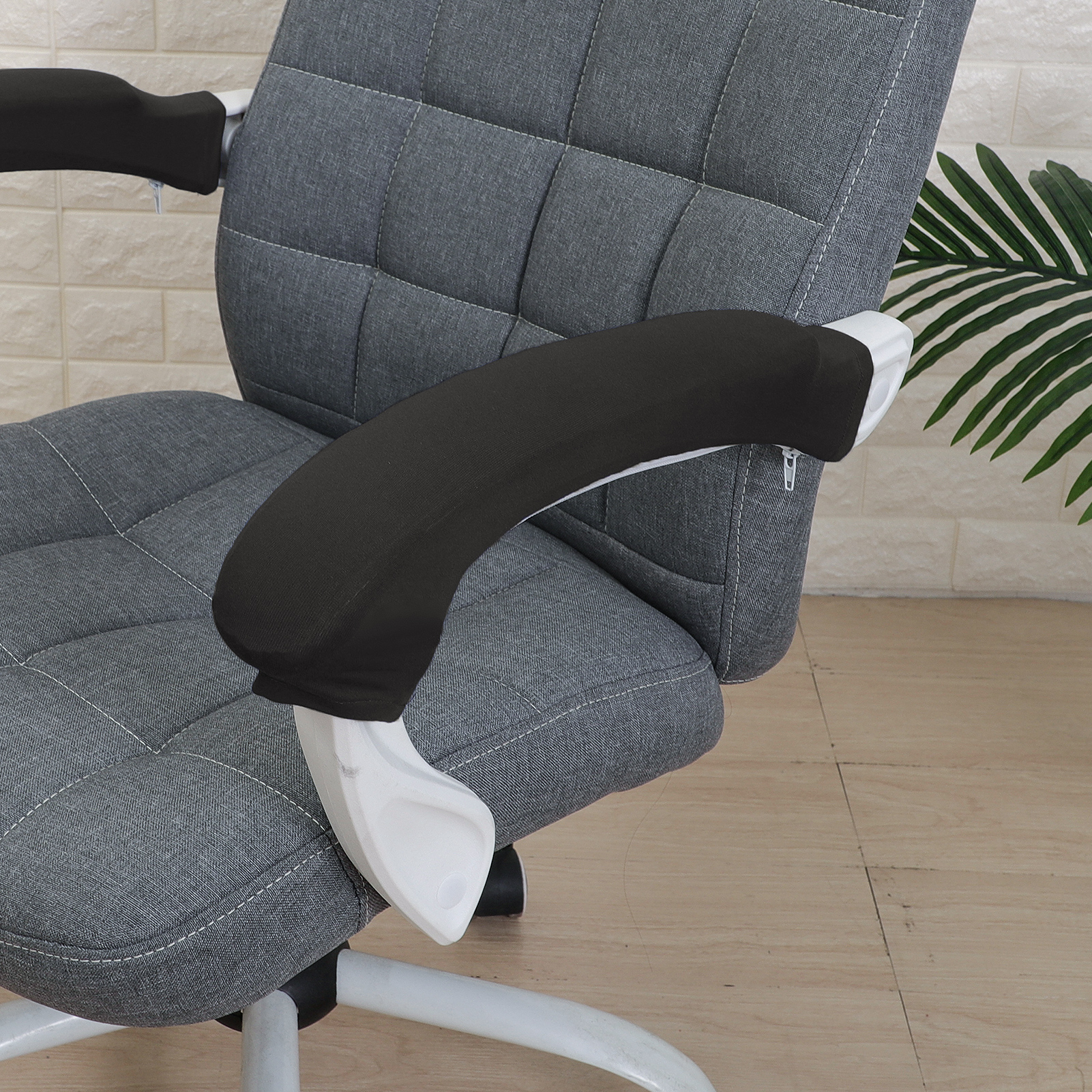 FORCHEER 1 Pair Armrest Cover for Office Chair Arms Plain Fabric Office ...