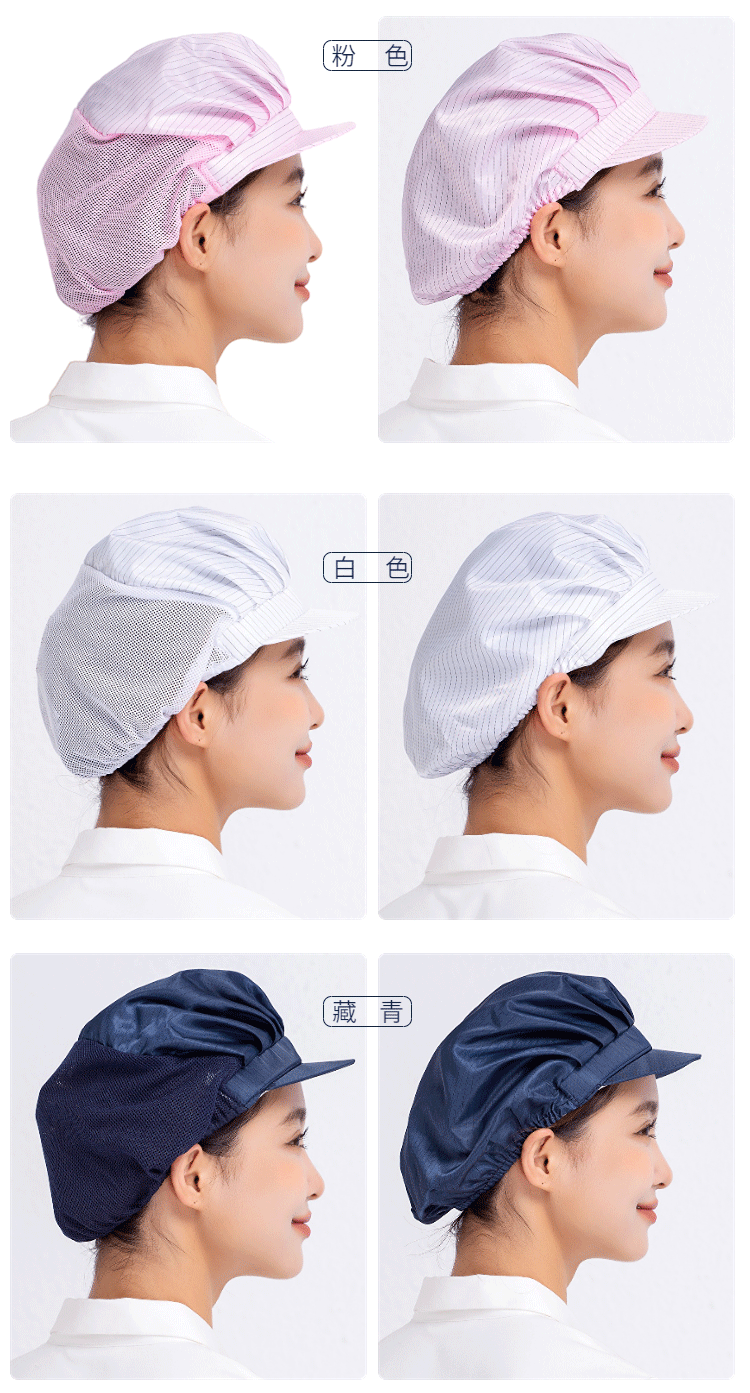 Washable and Reuseable Anti Static Work Cap Dustproof Cap Dust-Free Cap ...