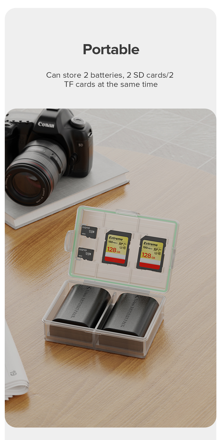 llano Camera box Professional Water-Resistant Memory Card SD TF Hard ...