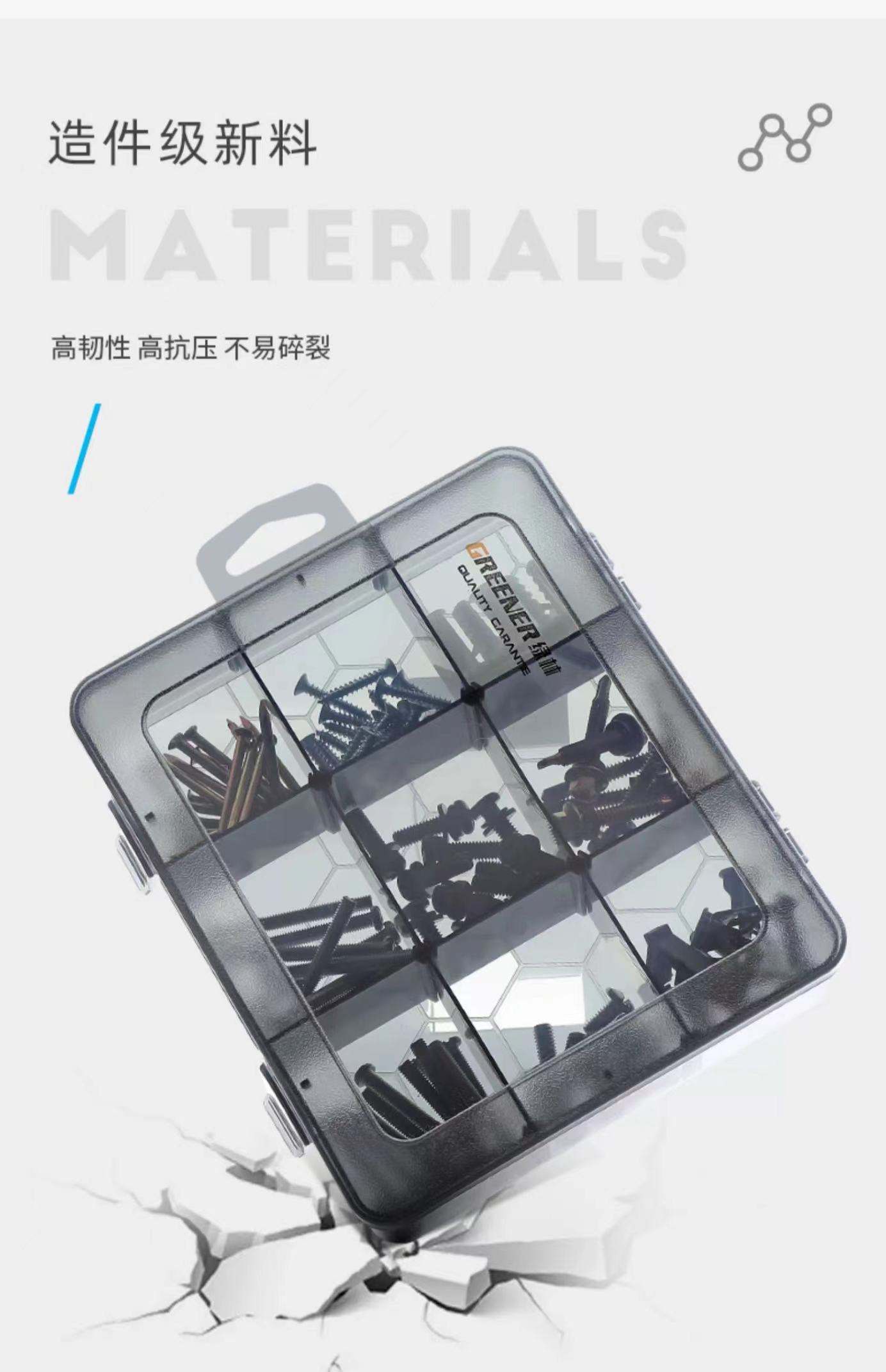 9-24 Grids Compartment Organiser Adjustable Tool Box Organizer Plastic ...