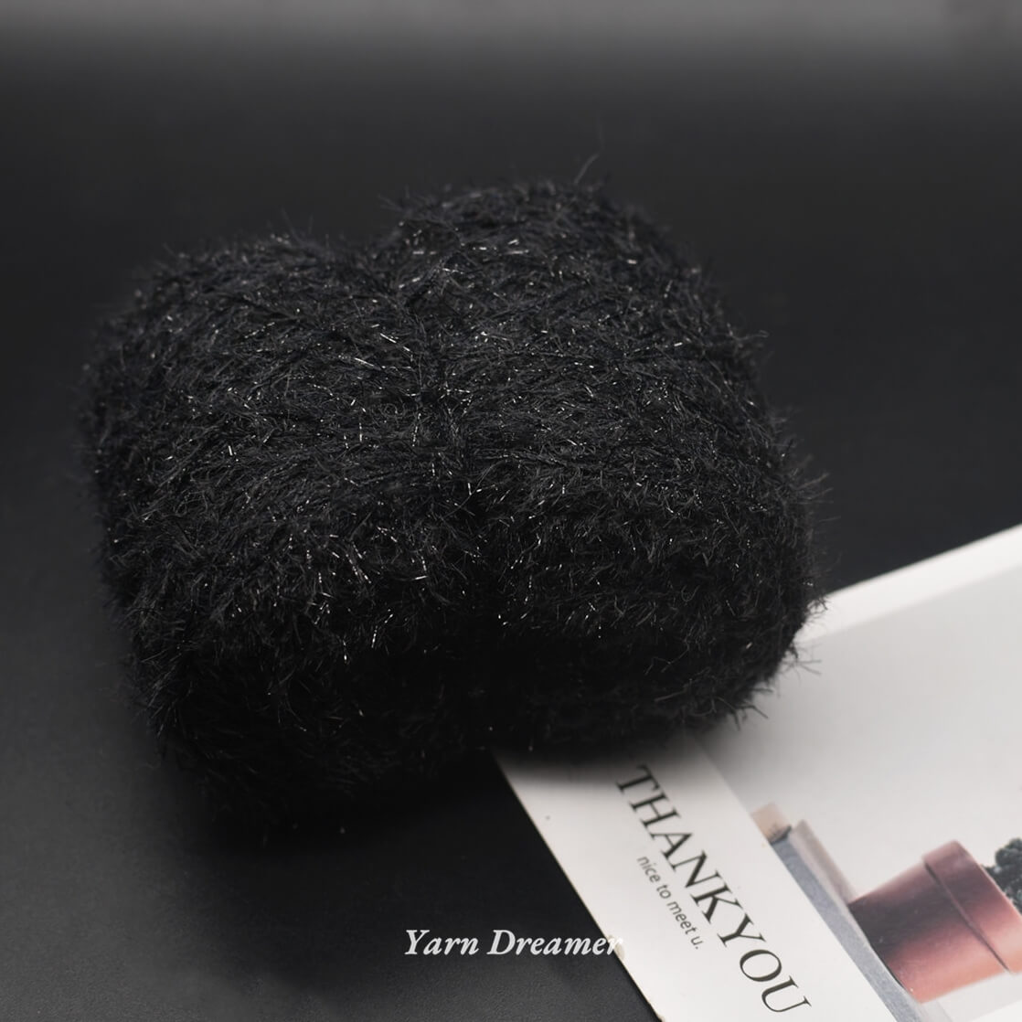 Benang Kait Shiny Feather Yarn Silky Fluffy Wool Yarn DIY Crochet ...