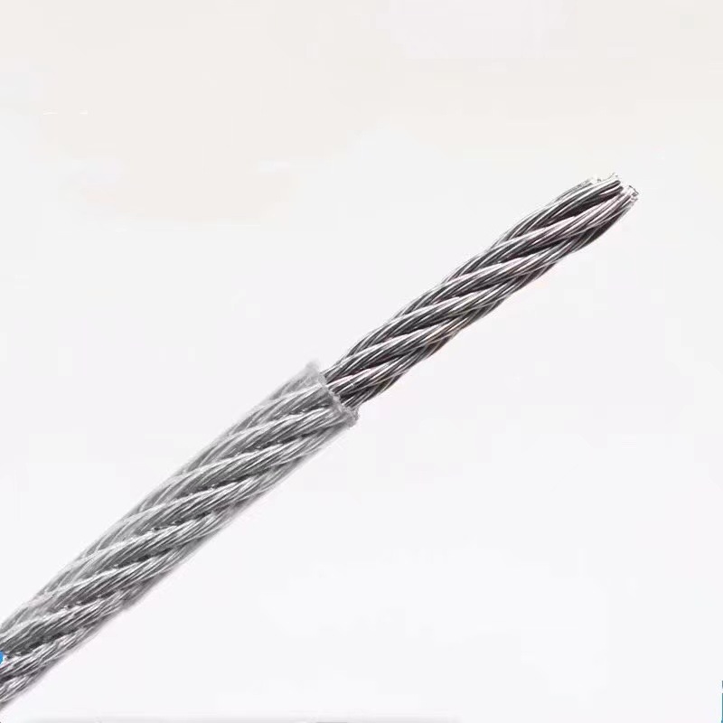 50 meters 1mm-3mm PVC Coated Flexible Steel Stranded Wire Rope Soft Cable Transparent Stainless ...