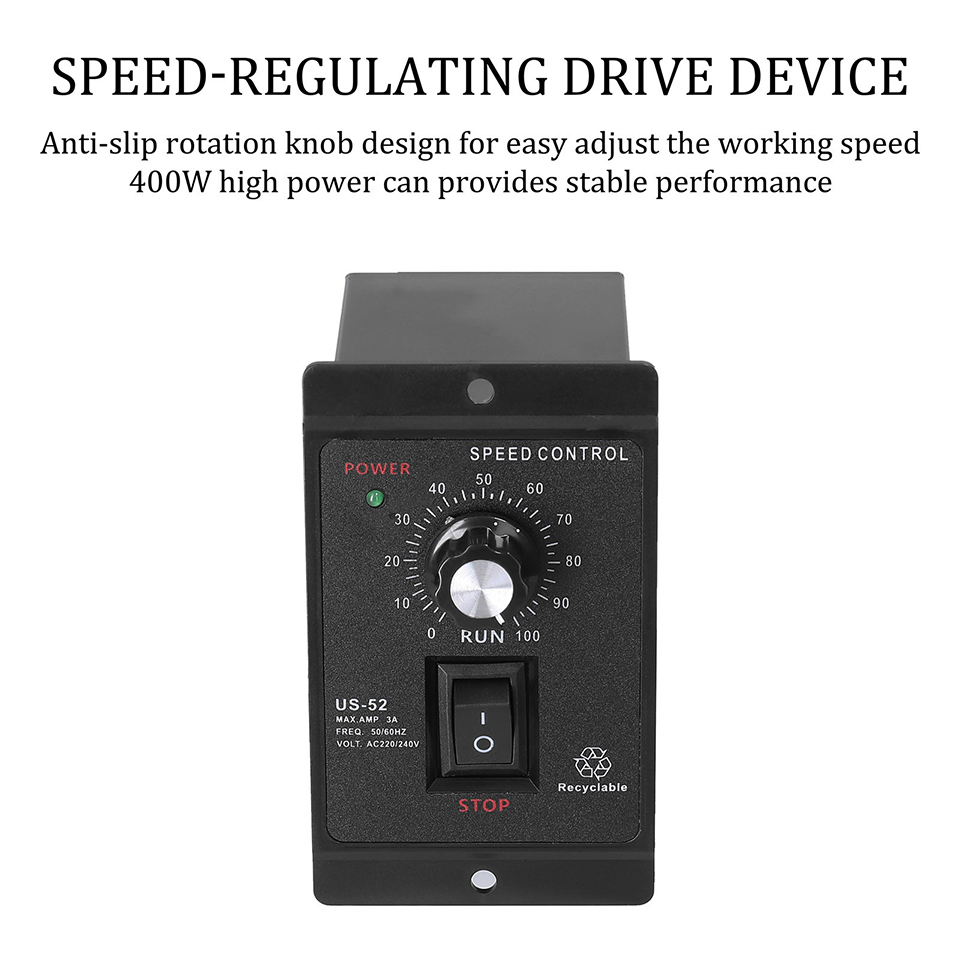 400W AC Motor Speed Controller durability AC 220V 50Hz 60Hz Motor Speed ...
