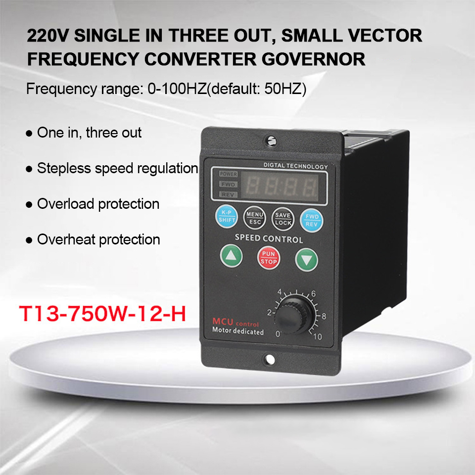 AC220V Single-phase Input Three-phase Output Motor Driver Frequency ...