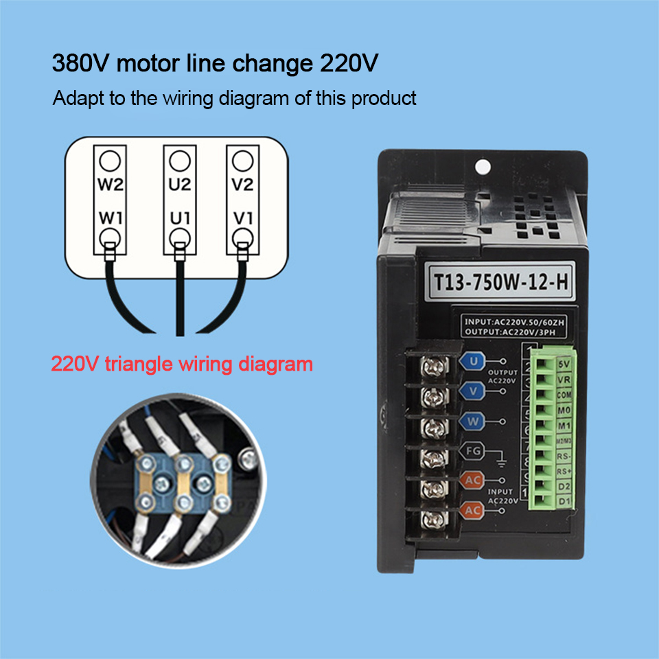AC220V Single-phase Input Three-phase Output Motor Driver Frequency ...