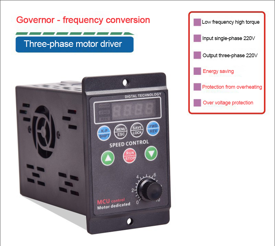 AC220V Single-phase Input Three-phase Output Motor Driver Frequency ...