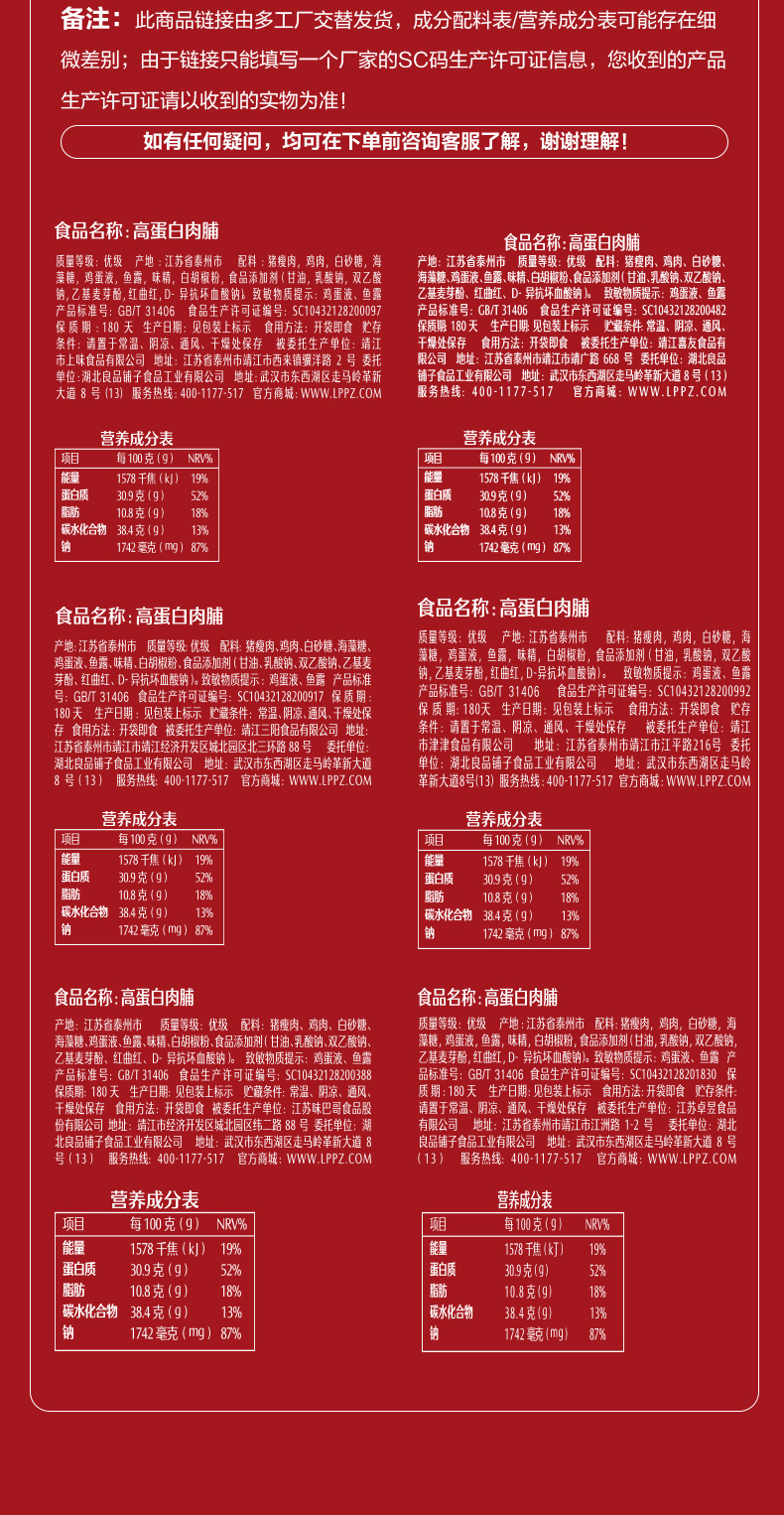 GWP买送【良品铺子】Bestore High Protein Dried Meat Snack (500g) bakkwa 新年零食 高蛋白 ...