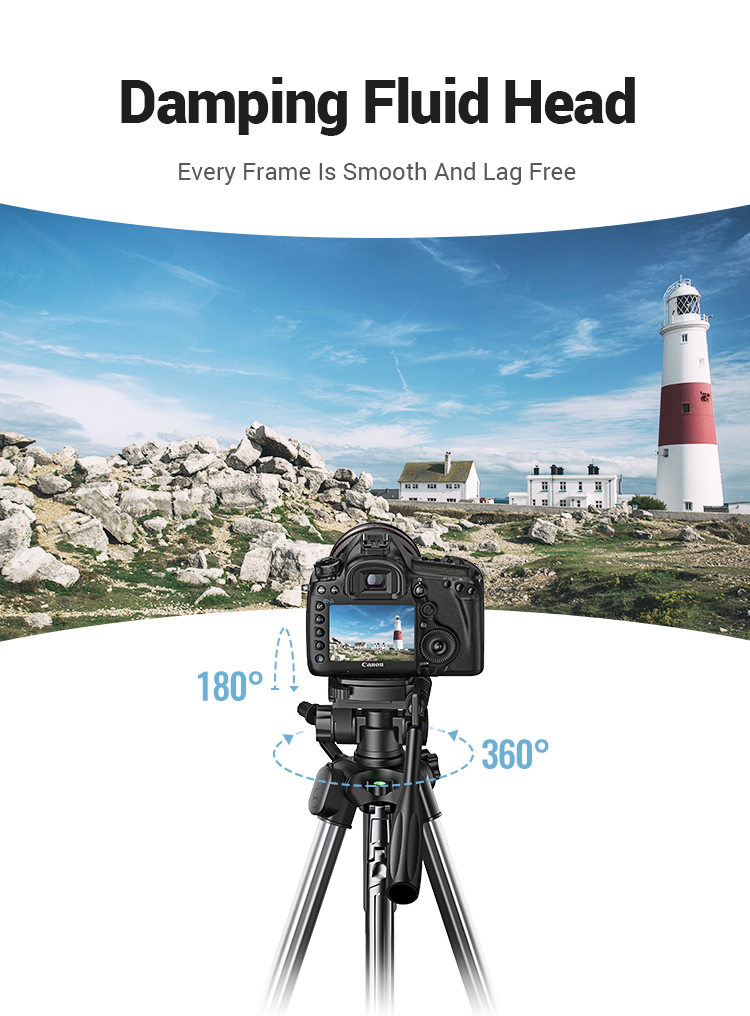 UGREEN Height Adjustable Tripod Floor Stand for Mobile Camera Selfie ...