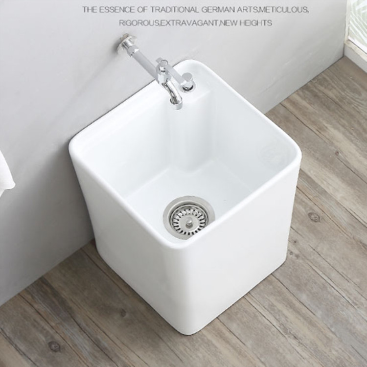 Ceramic Mop Pool Bucket Bathroom Balcony Mop Basin Washing Mop,White ...