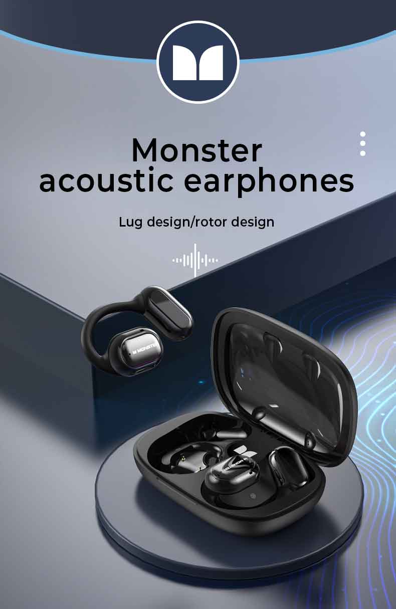 Monster Open Free AC100 Bone Conduction Bluetooth Wireless Sports ...