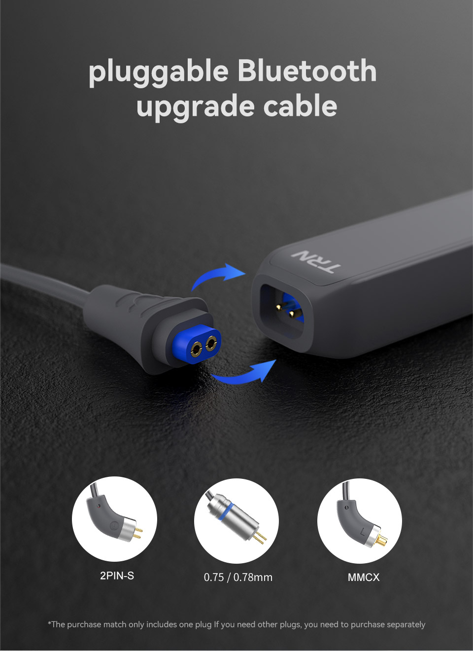 TRN BT3XS Wireless Bluetooth Module 0.75/0.78/MMCX/S/C Pin Earphones ...