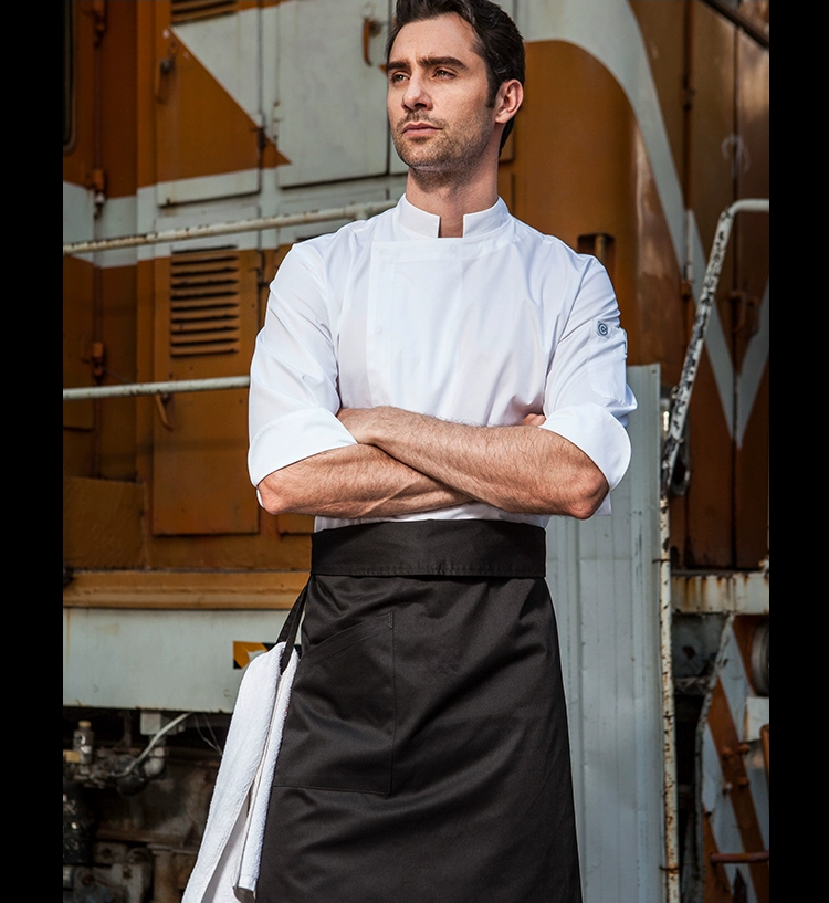 Chef uniform short-sleeved male hotel restaurant chef uniform Western ...