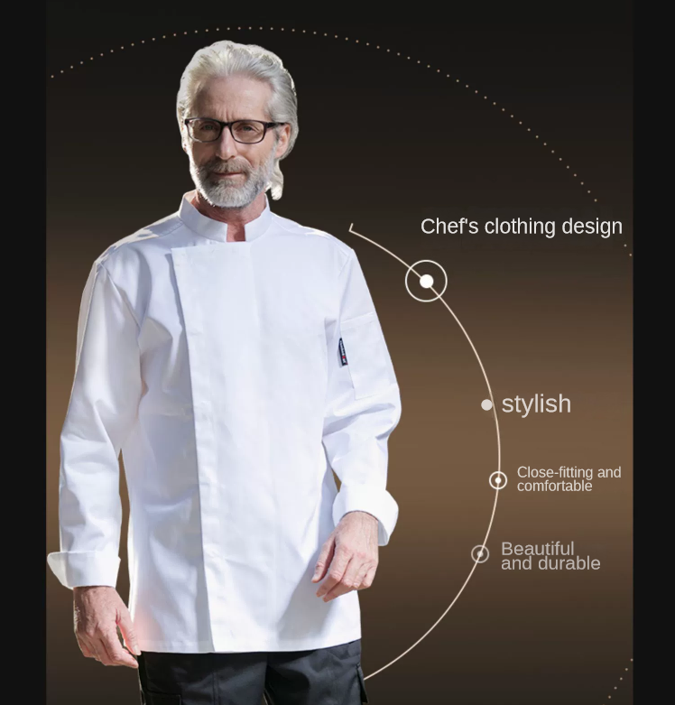 Ready Stock Chef uniform short-sleeved male restaurant hotel chef work ...