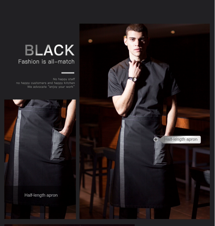 Ready Stock Chef uniform short-sleeved male restaurant hotel chef work ...